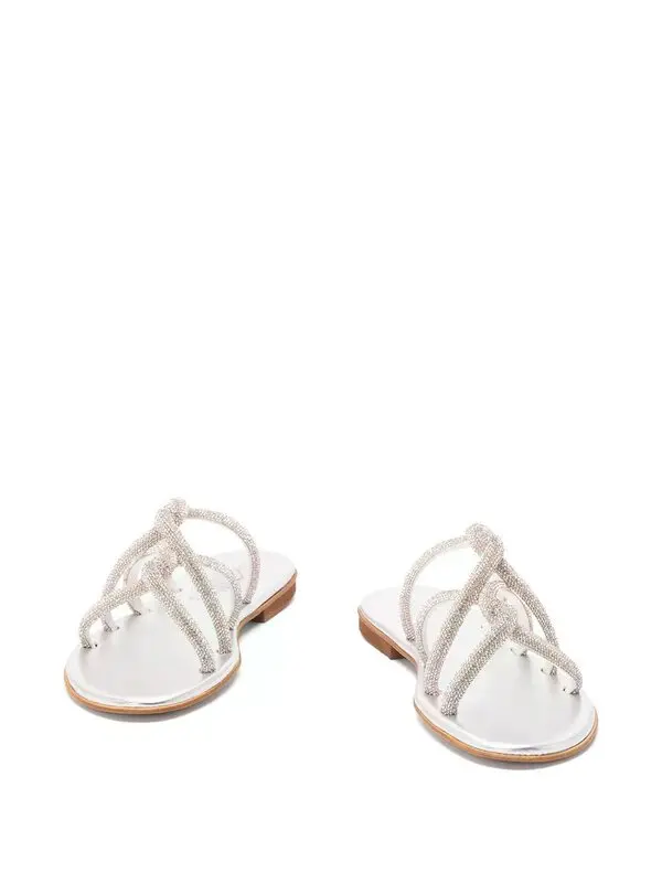 KIMA Knotted Embellished Flat Sandals