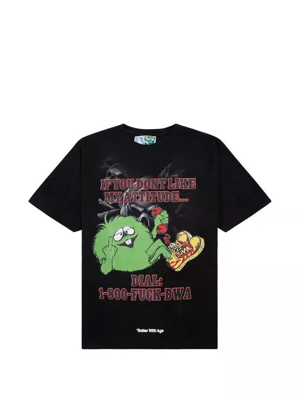 BETTER WITH AGE Graphic- T-shirt - Black