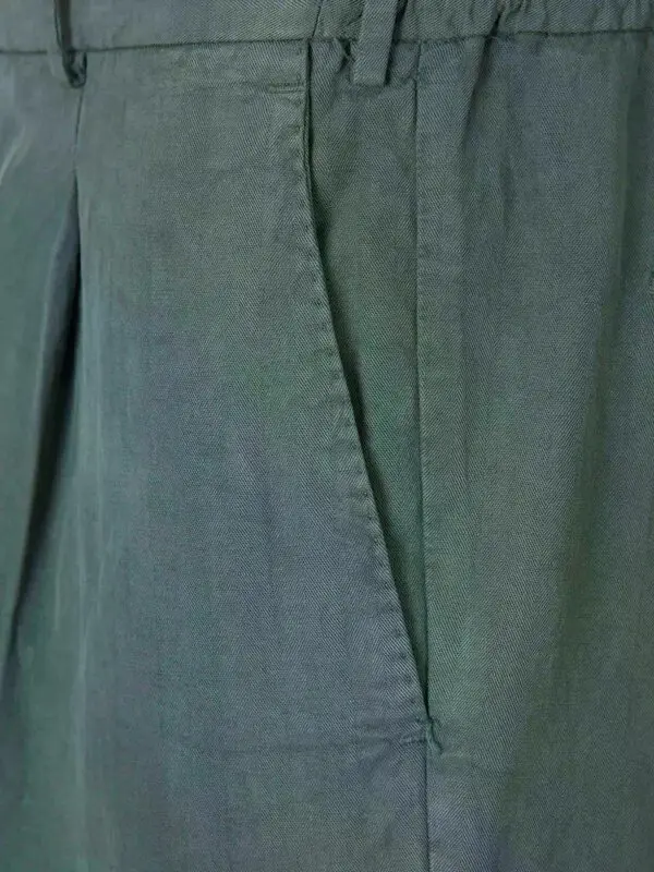 PT TORINO Pleated Tailored Shorts - Green