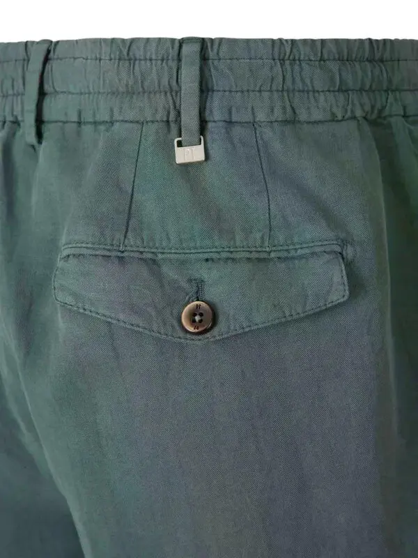 PT TORINO Pleated Tailored Shorts - Green