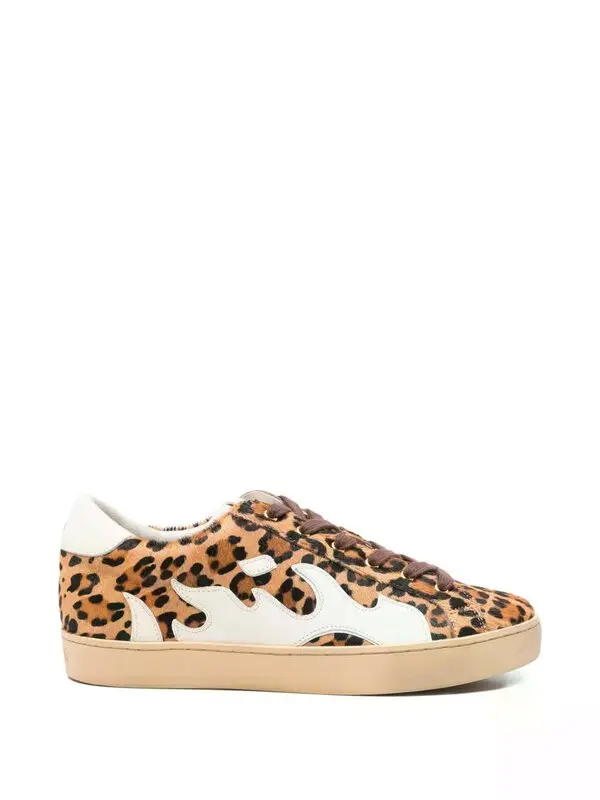 GAMIN Leopard-pattern Sneakers - Brown