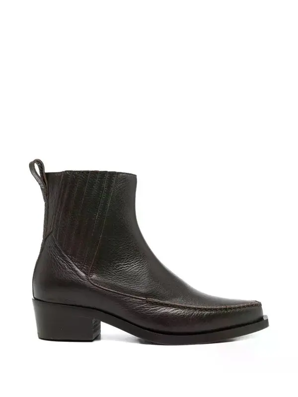 NULLUS Whipstitch Chelsea Boots - Brown