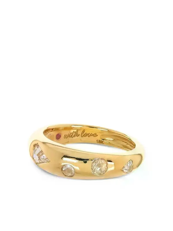 Nimo With Love 18k Diamond Tapered Ring - Gold