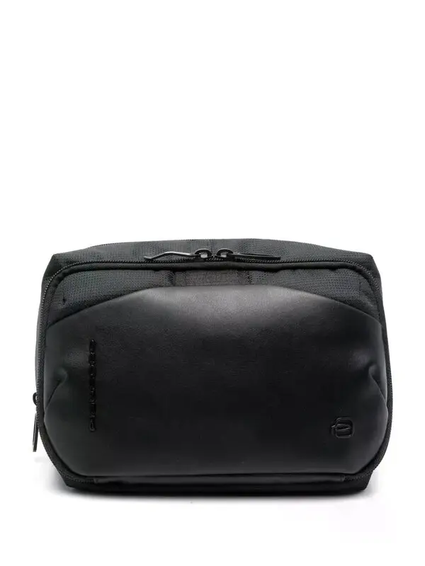 PIQUADRO Logo-lettering Wash Bag - Black