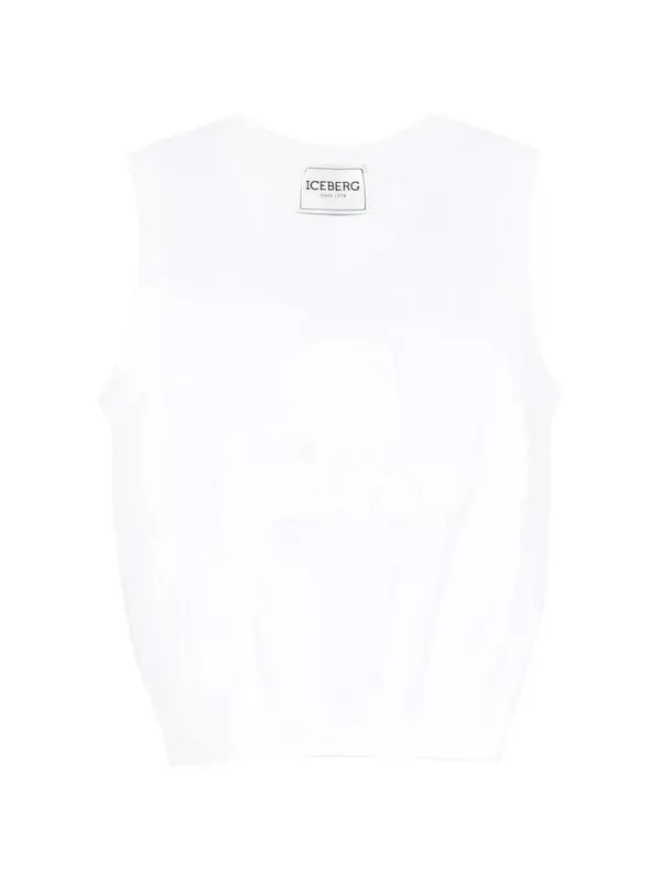 Iceberg Knit Vest - White