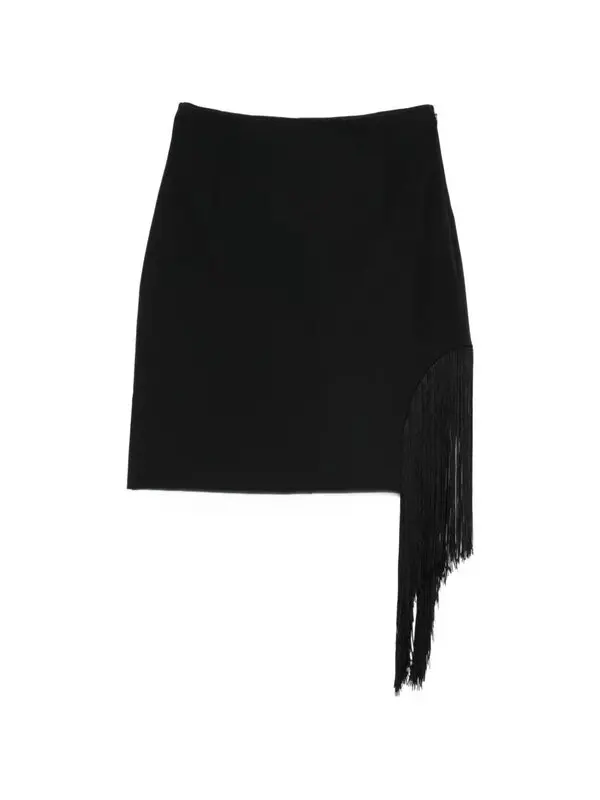 Pinko Fringed Mini Skirt - Black
