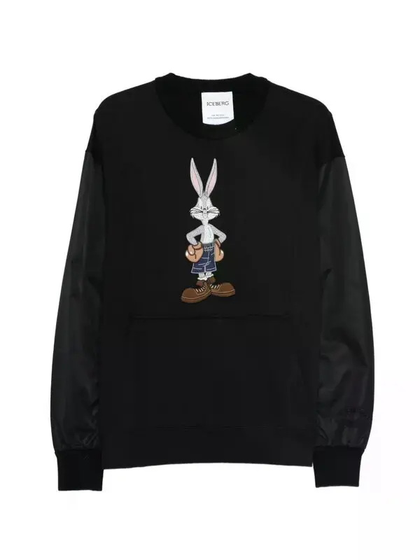 Iceberg Embroidered Sweatshirt - Black