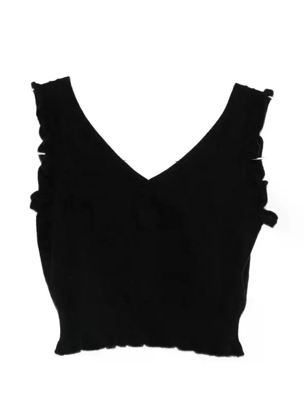 Pinko Rospo V-neck Top - Black