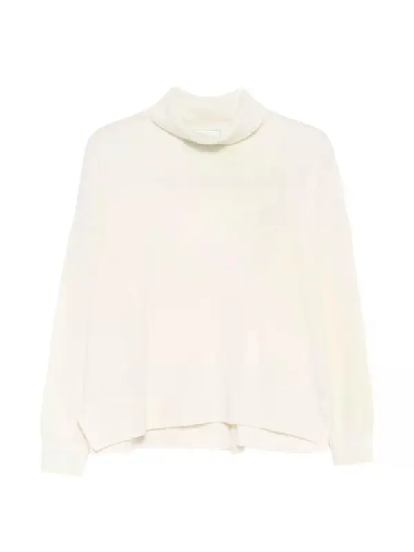 Iceberg Roll Neck Sweater - White