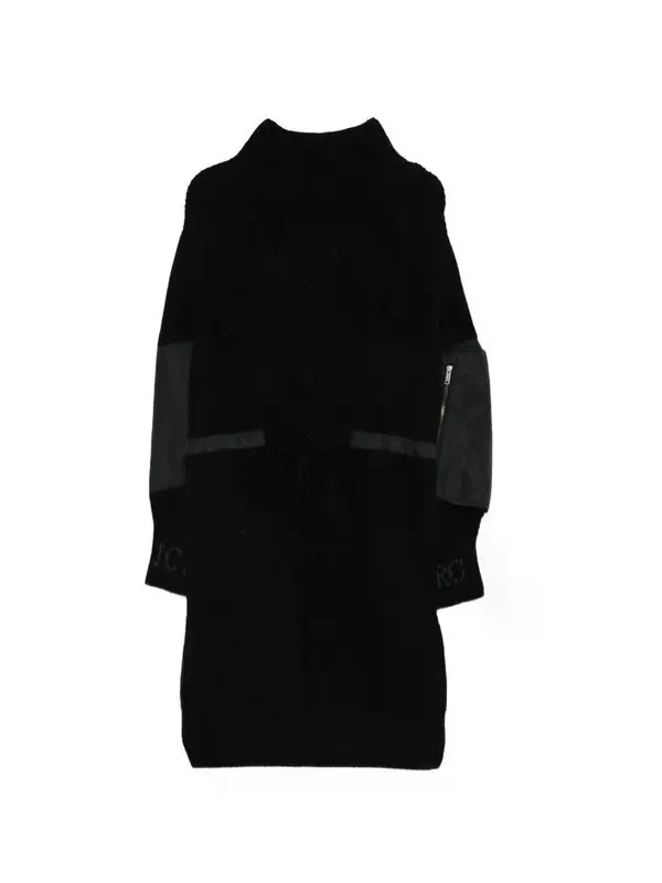 Iceberg High-neck Dress With Zip Pockets - Black