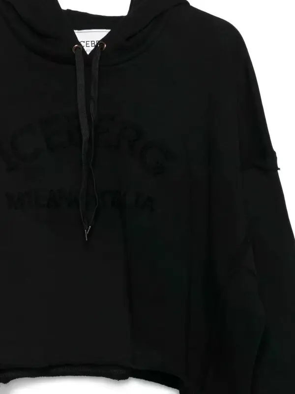 Iceberg Hooded Cropped Sweatshirt