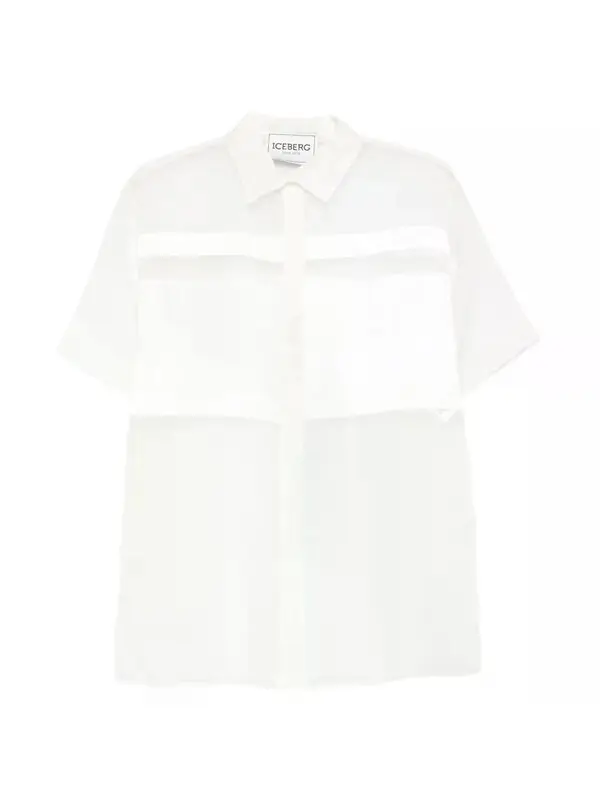 Iceberg Sheer Panel Shirt - White