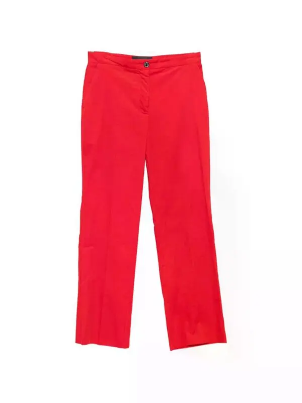 Pinko Straight Leg Velour Trousers - Red