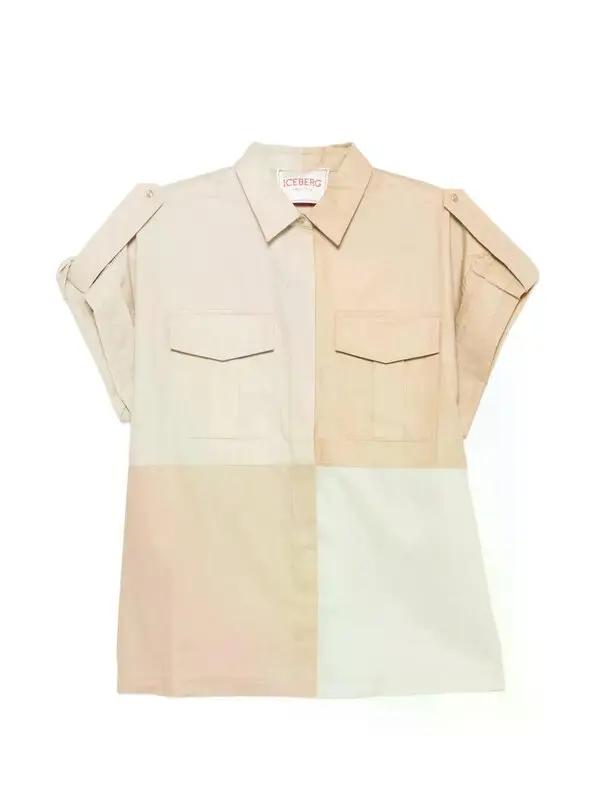 Iceberg Patchwork Short-sleeve Shirt - Neutrals