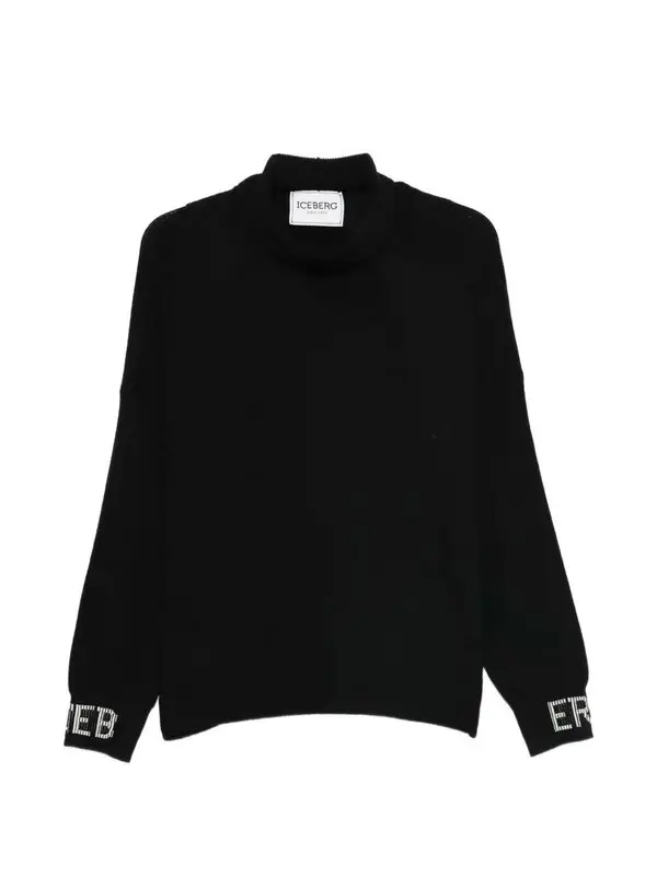 Iceberg Turtleneck Sweater - Black