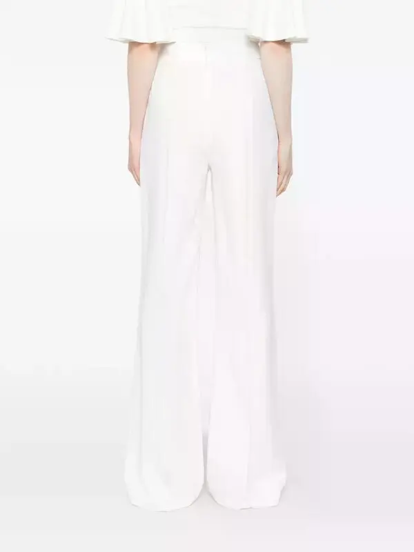Pinko Buttoned Straight Trousers - White