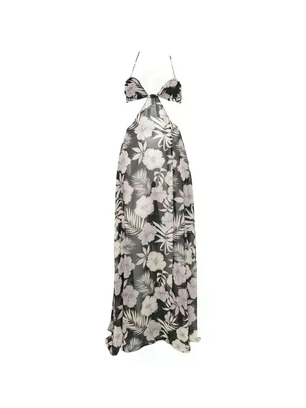 Pinko Kermesse Floral-print Maxi Dress - Black