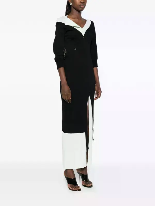 Attico Off-shoulder Layered Maxi Dress