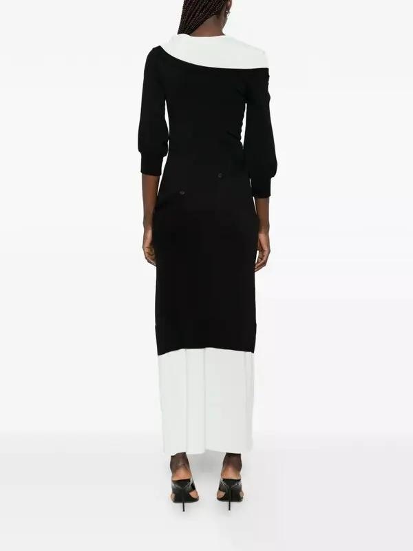 Attico Off-shoulder Layered Maxi Dress