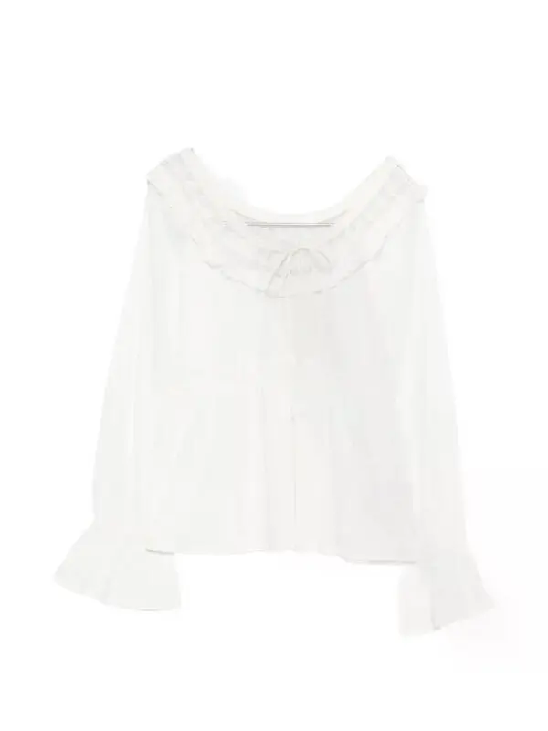 Posse Danielle Lace-trim Blouse - Neutrals
