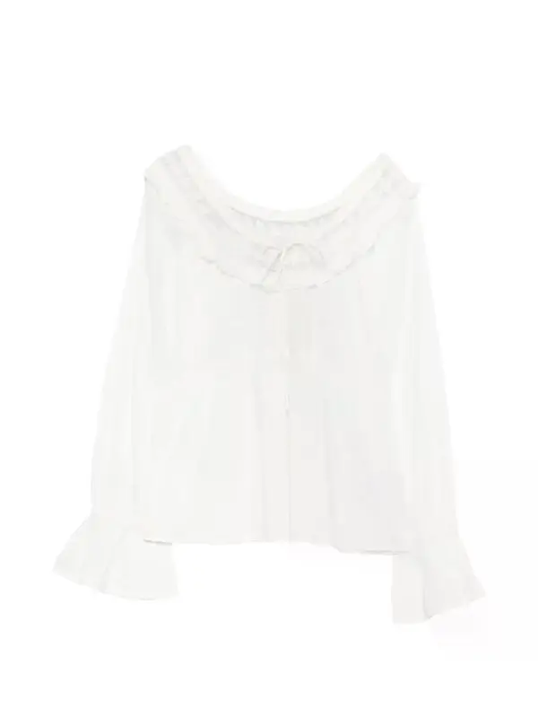 Posse Danielle Lace-trim Blouse - Neutrals
