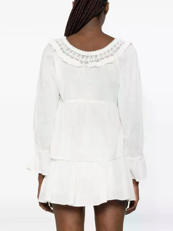 Posse Danielle Lace-trim Blouse - Neutrals