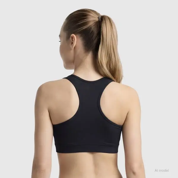 Champion Sports Bra, Script Logo - Black