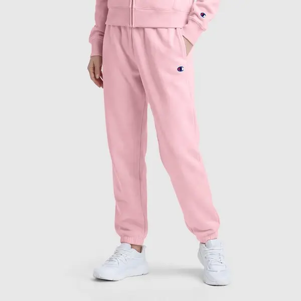 Champion Powerblend Oversized Sweatpants, C Logo - Rose Shadow
