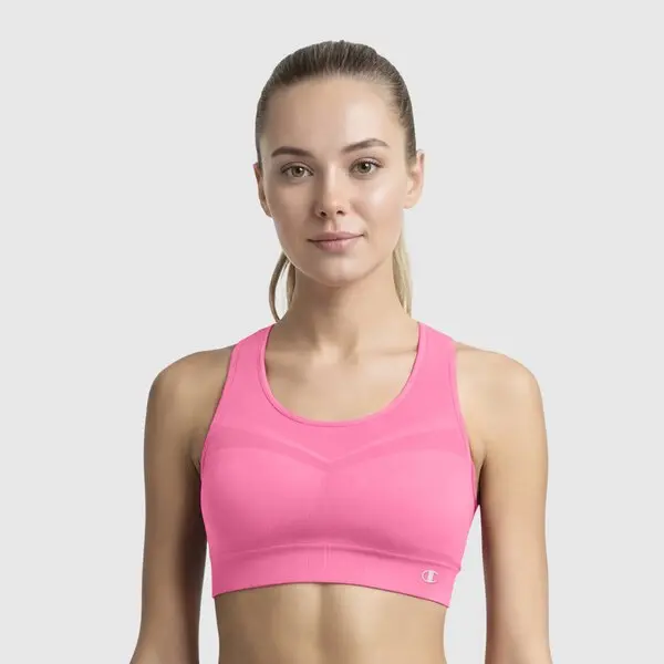 Champion Seamless Racerback Sports Bra - Pink Cosmos