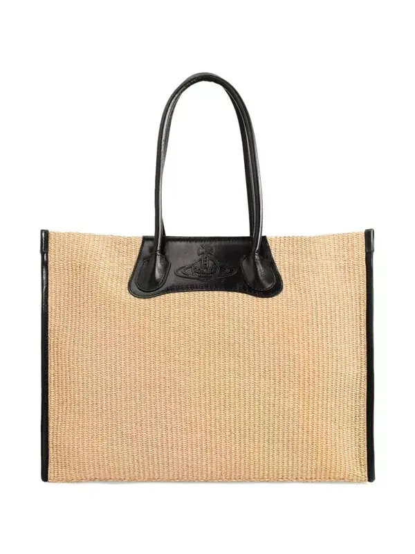 VIVIENNE WESTWOOD Troy Woven Tote - Neutrals