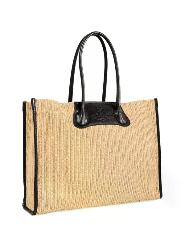 VIVIENNE WESTWOOD Troy Woven Tote - Neutrals