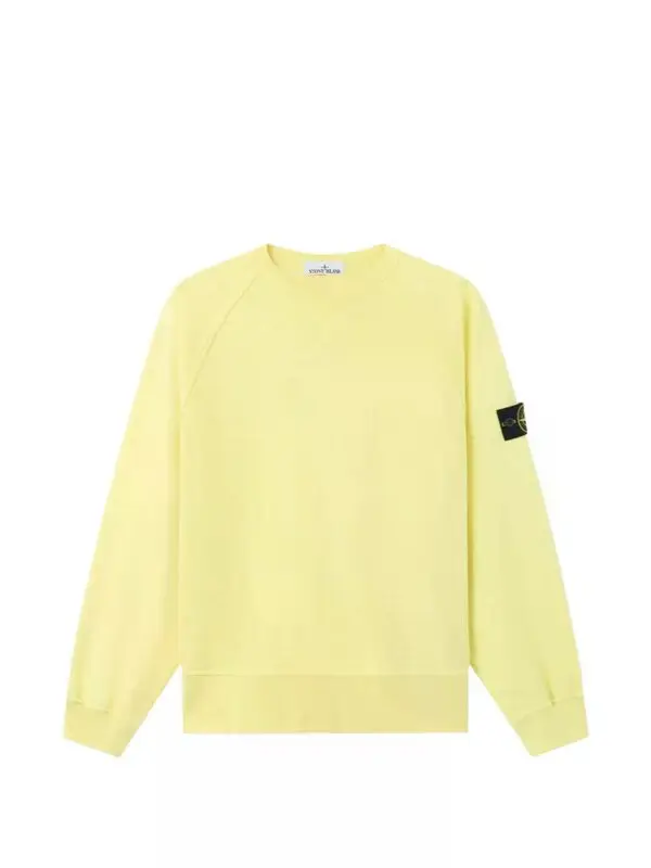 Stone Island Logo-patch Raglan-sleeve Sweater - Yellow