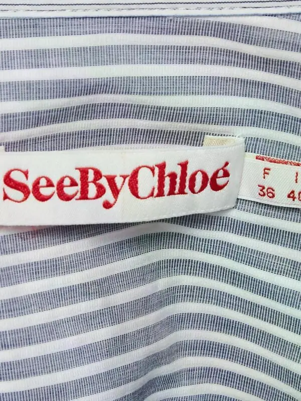 See By Chloé Striped Shirt Dress