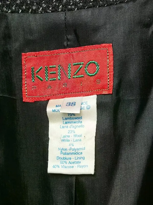 Kenzo Ruffled-collar Tweed Jacket