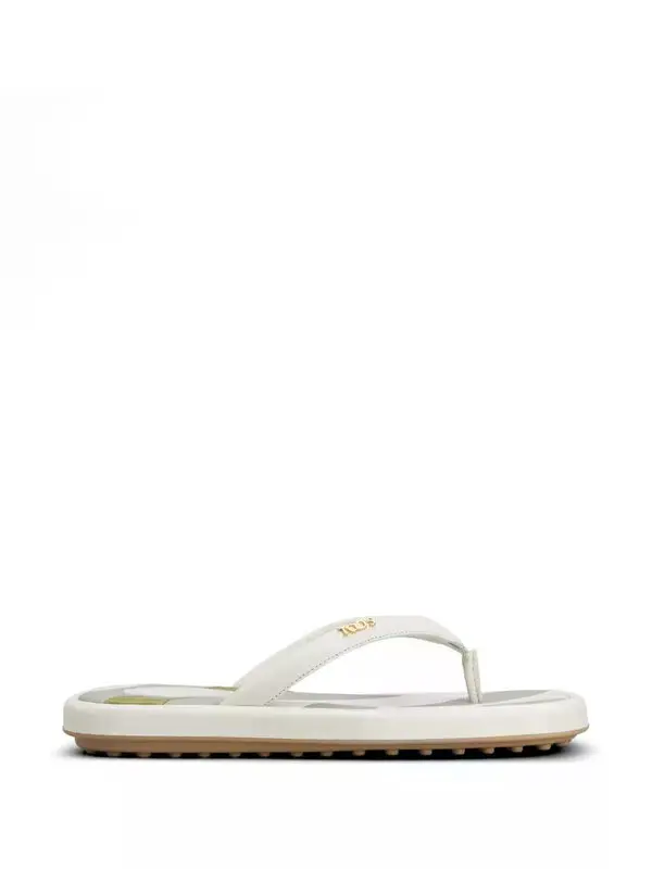 TOD'S Logo-lettering Thong Sandals - Neutrals
