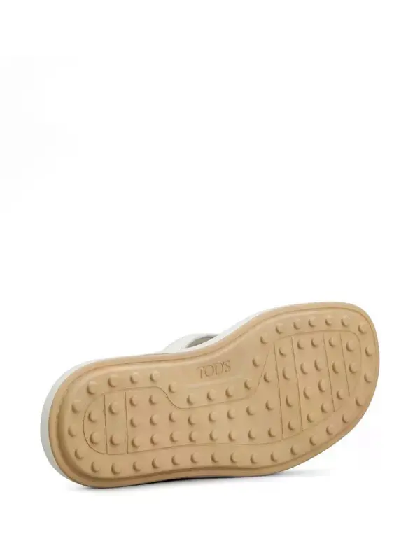 TOD'S Logo-lettering Thong Sandals - Neutrals