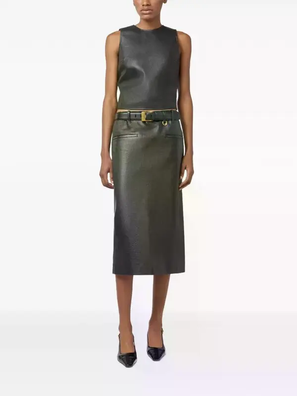 TOD'S Cropped Leather Top