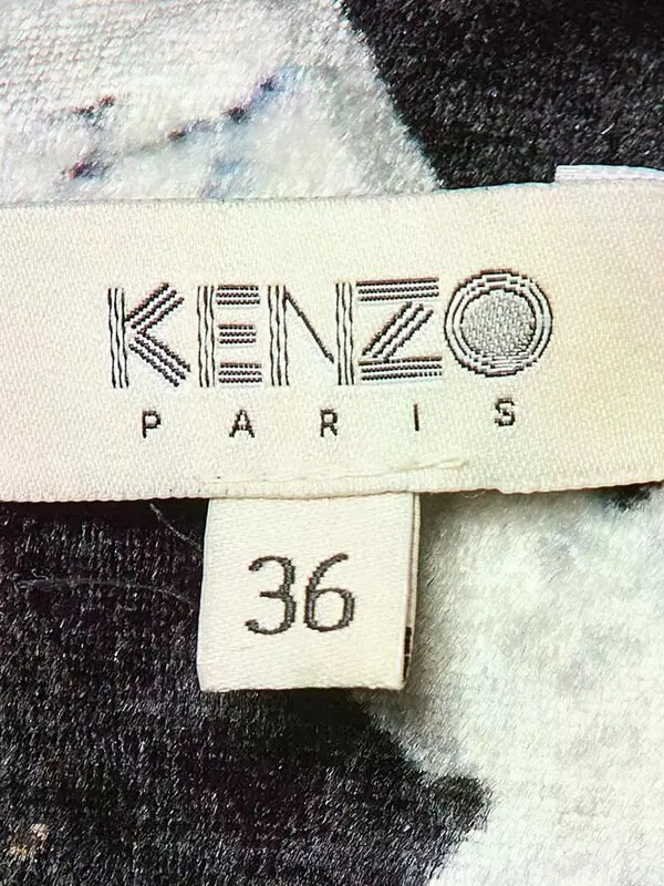 Kenzo Diamond-pattern Asymmetric Dress