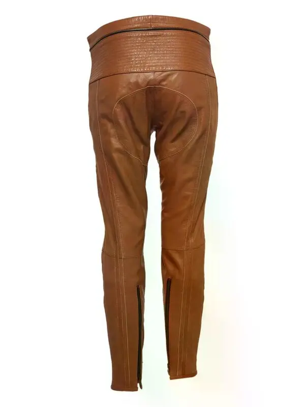 Chloé Leather Straight-leg Trousers