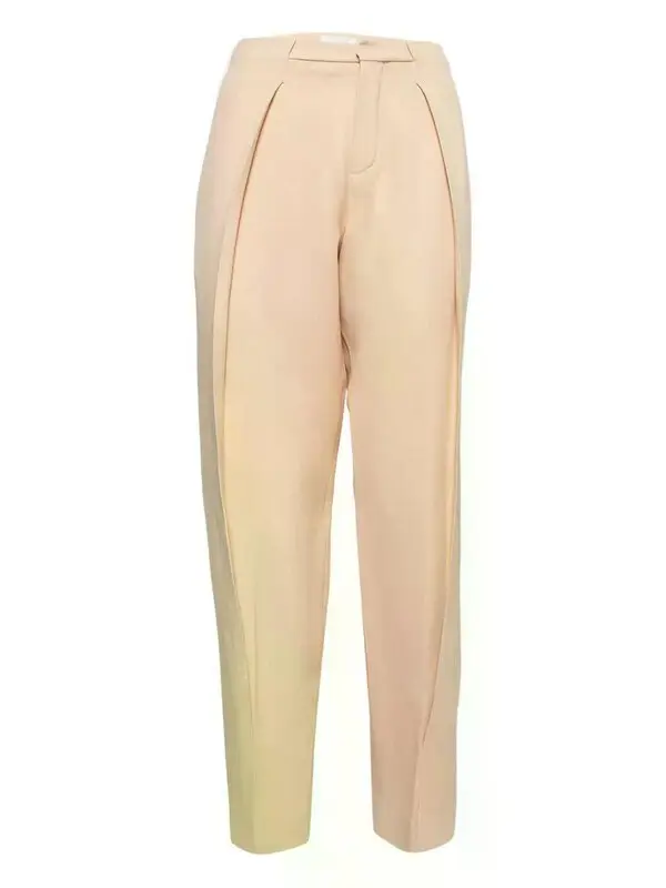 Chloé Pleated Side-stripe Trousers - Neutrals
