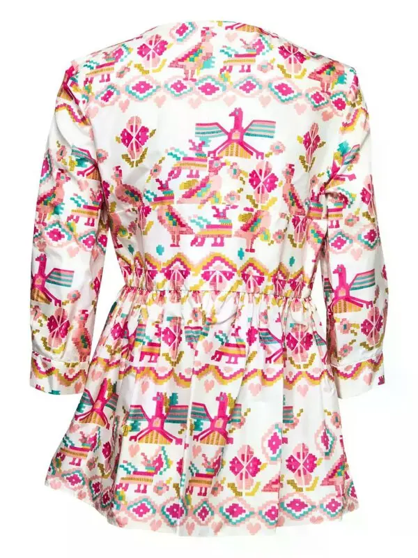 Dior Graphic-print Silk Blouse