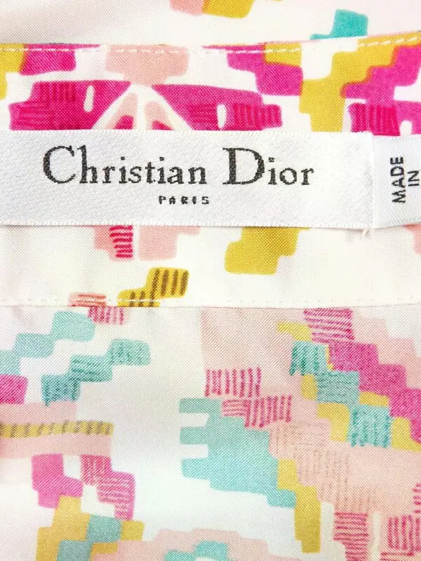 Dior Graphic-print Silk Blouse