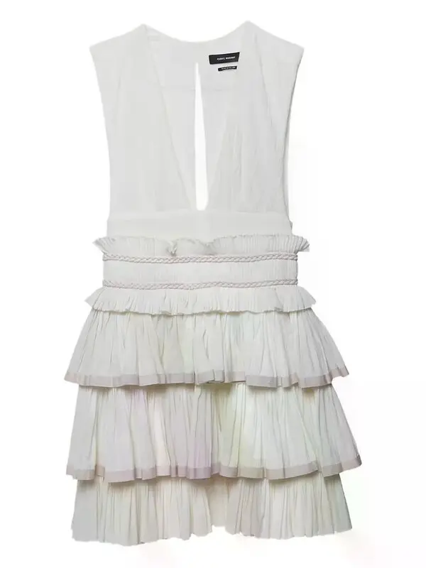 ISABEL MARANT VINTAGE Pre-owned Ruffled Cotton Dress - White