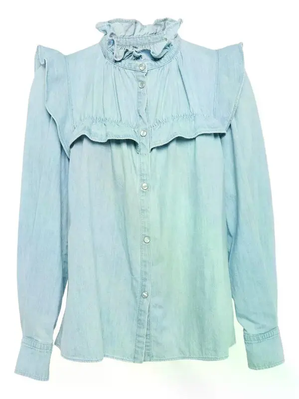 ISABEL MARANT VINTAGE Idety Ruffle Denim Shirt