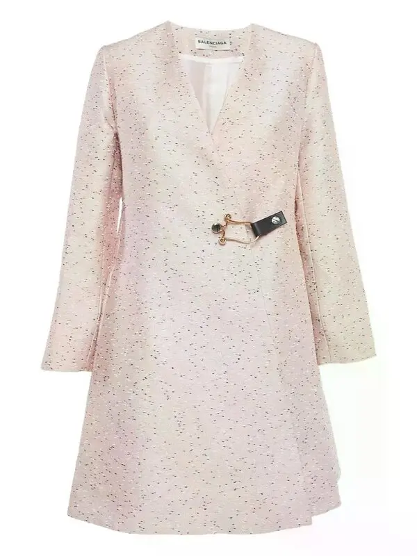 Balenciaga Buckle-fastening Coat - Pink