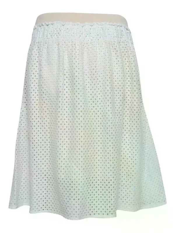 See By Chloé Eyelet Cotton A-line Skirt