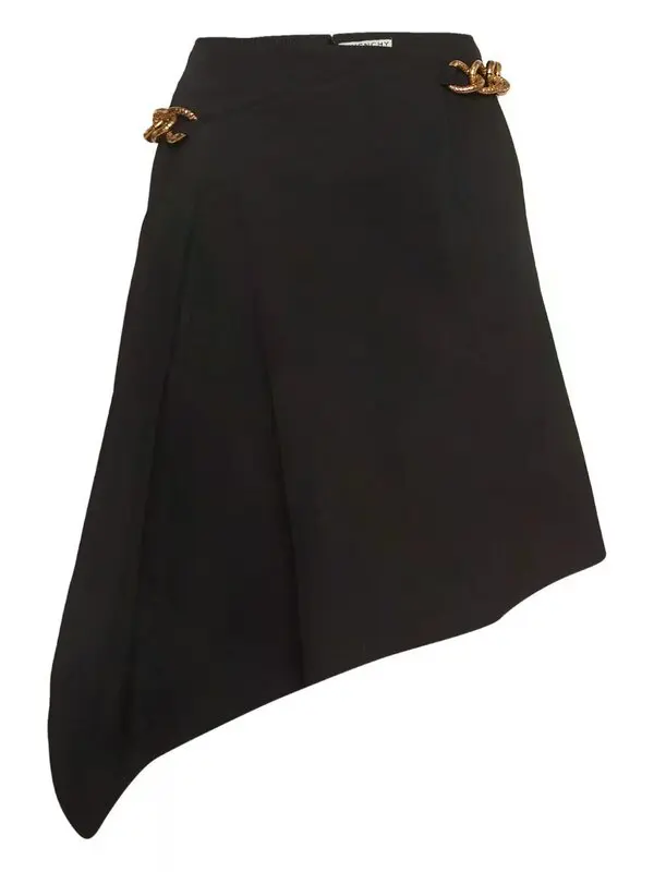 Givenchy Asymmetric Chain-detail Mini Skirt - Black