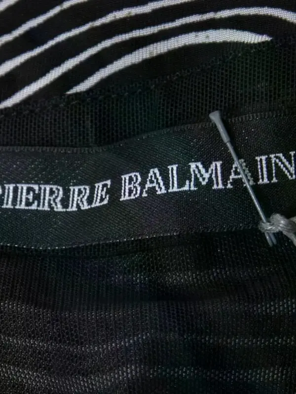 Pierre Balmain Zebra Print Draped Mini Dress