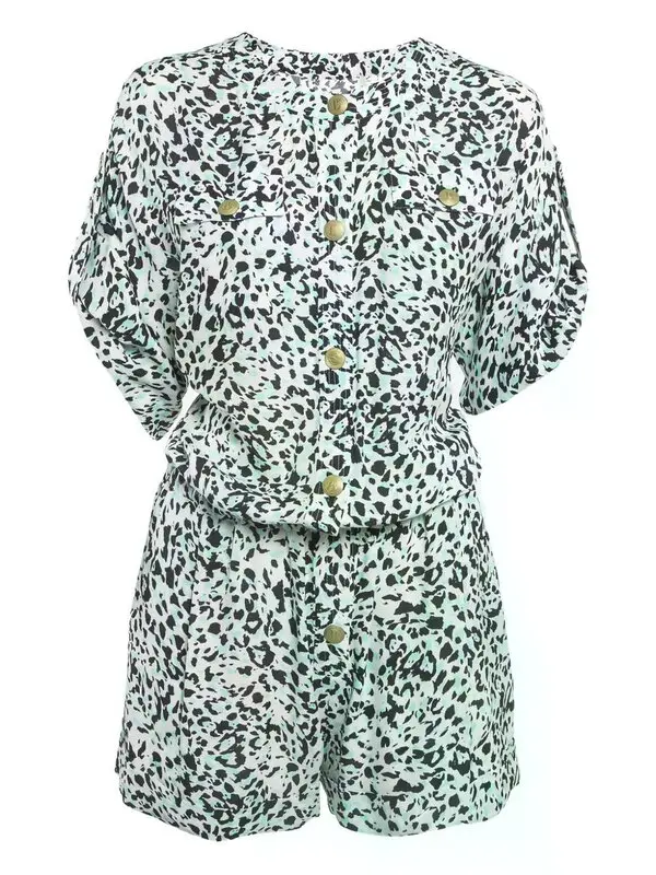 Pierre Balmain Alexis Abstract-print Silk Romper - White
