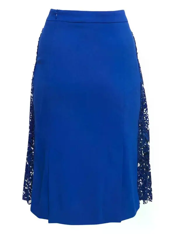 JOSEPH Pleated Lace Skirt - Blue